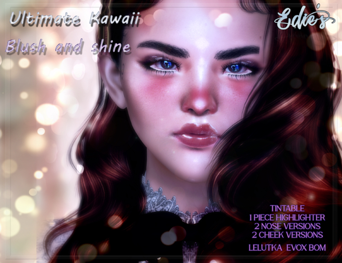 Second Life Marketplace - Ultimate Kawaii Blush and Highlighter set by Edie's